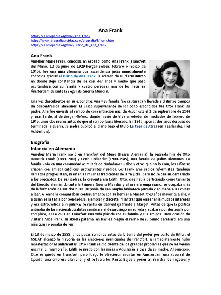 Ana Frank | PDF | Anne Frank