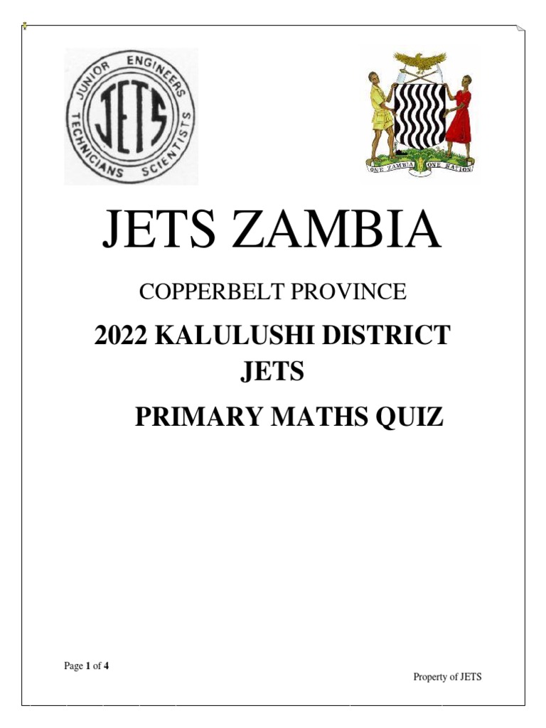 Primary Mathematics Quiz 2022 | PDF | Mathematics | Arithmetic