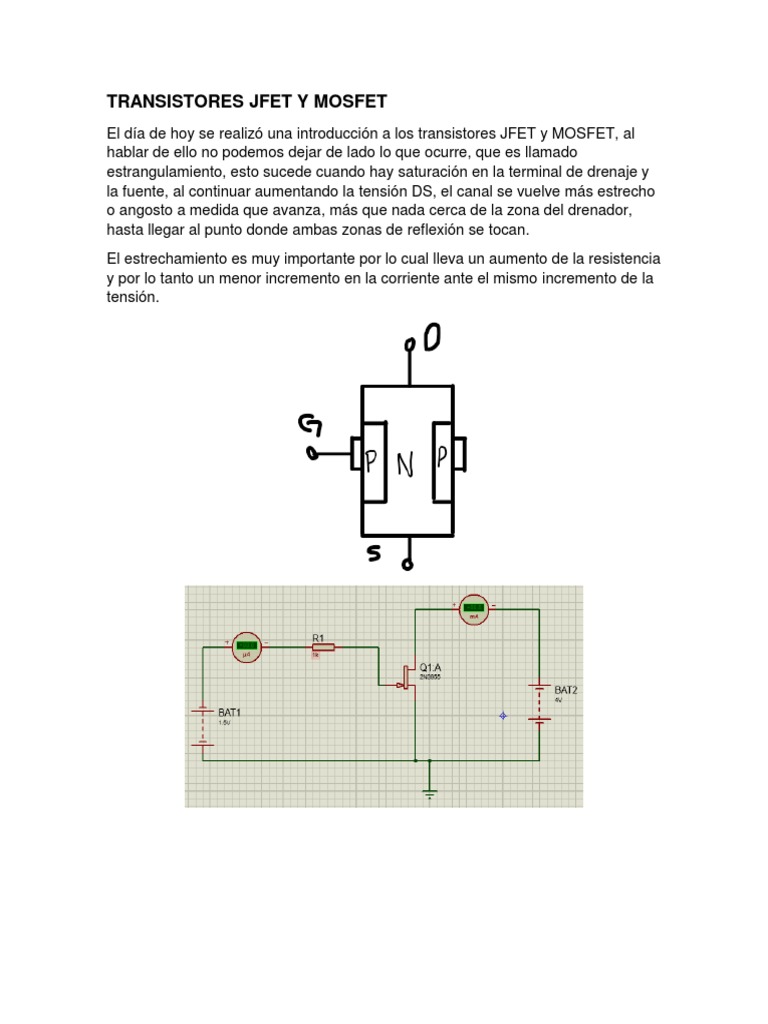 Resumen Transistores Jfet y Mosfet | PDF