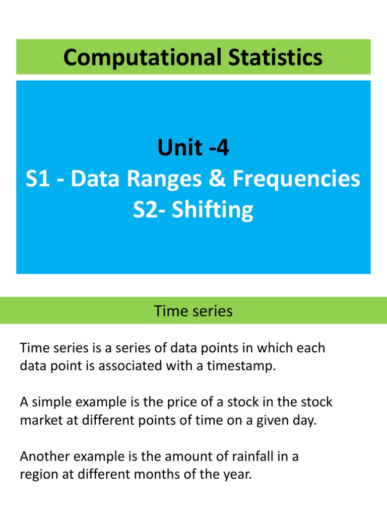 S1 CS - U4 Data Ranges - Frequencies - Shifting | PDF | Time Series ...