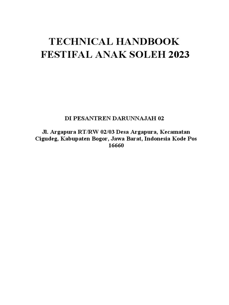 Technical Handbook Dar Open | PDF
