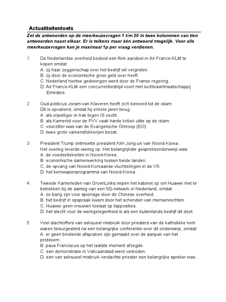 Voorbeeld Ac Toets | PDF