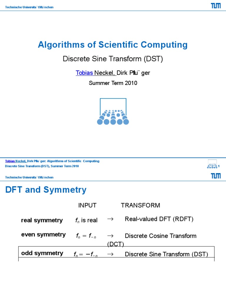 Algorithms of Scientific Computing: Discrete Sine Transform (DST) | PDF ... Algorithms of Scientific Computing: Discrete Sine Transform (DST) | PDF ...