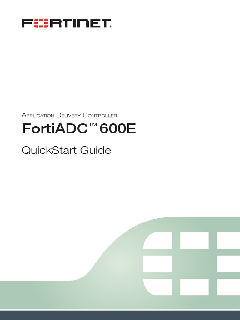 Fortiadc 600e Quickstart | PDF