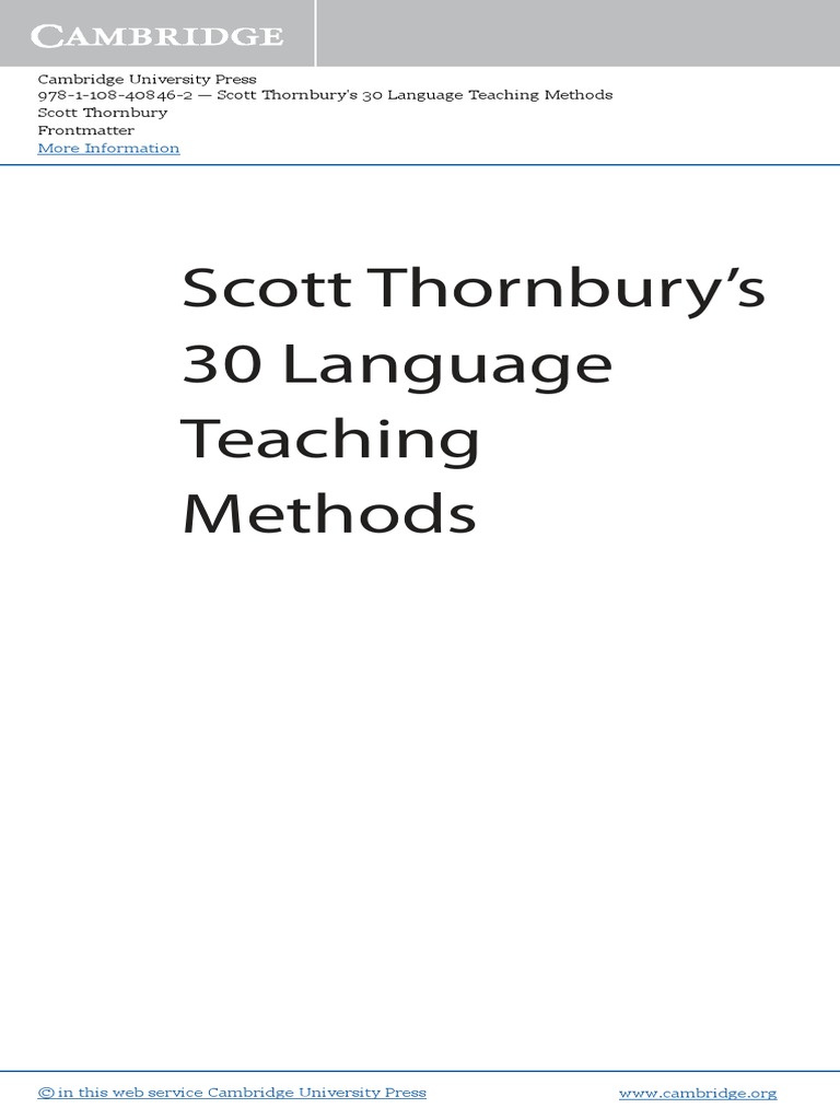 Frontmatter | PDF | English As A Second Or Foreign Language | Language Education