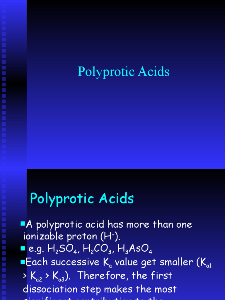 1 Polyprotic Acids | PDF | Acid | Ph