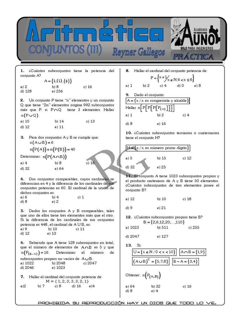 Conjuntos 003 | PDF | Conjunto (Matemáticas) | Conceptos matemáticos