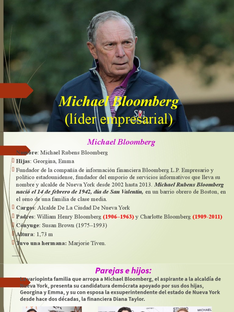 Michael Bloomberg: Empresario y Exalcalde de NY | PDF | Michael ...