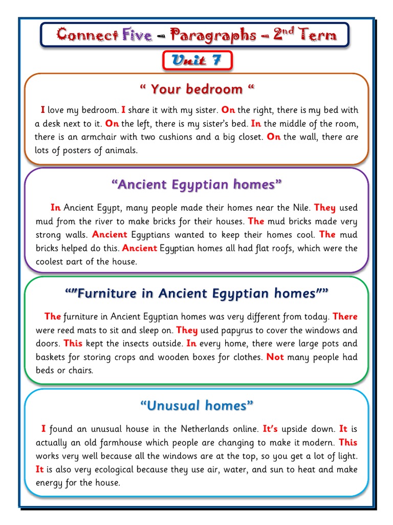 Connect 5 Paragraphs Second Term - MR Mohmed Attia | PDF