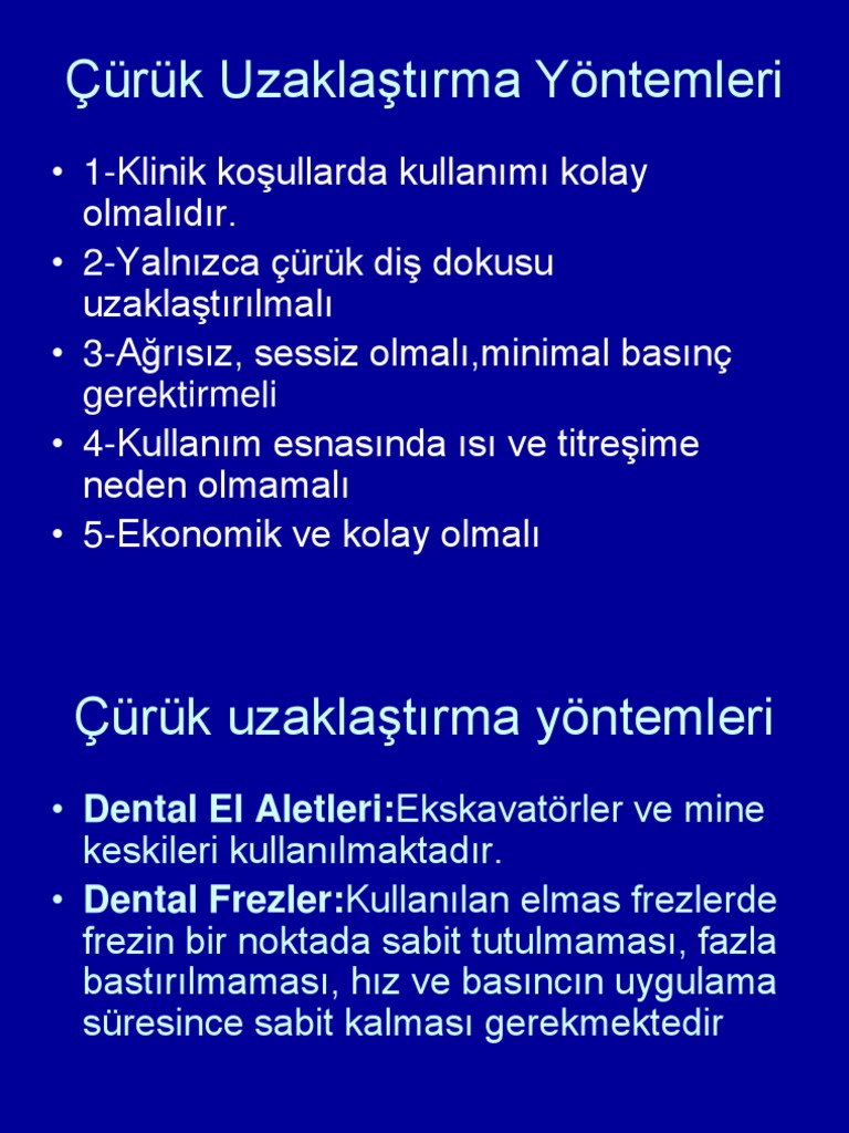 Curuk Uzaklastirma Yontemleri | PDF