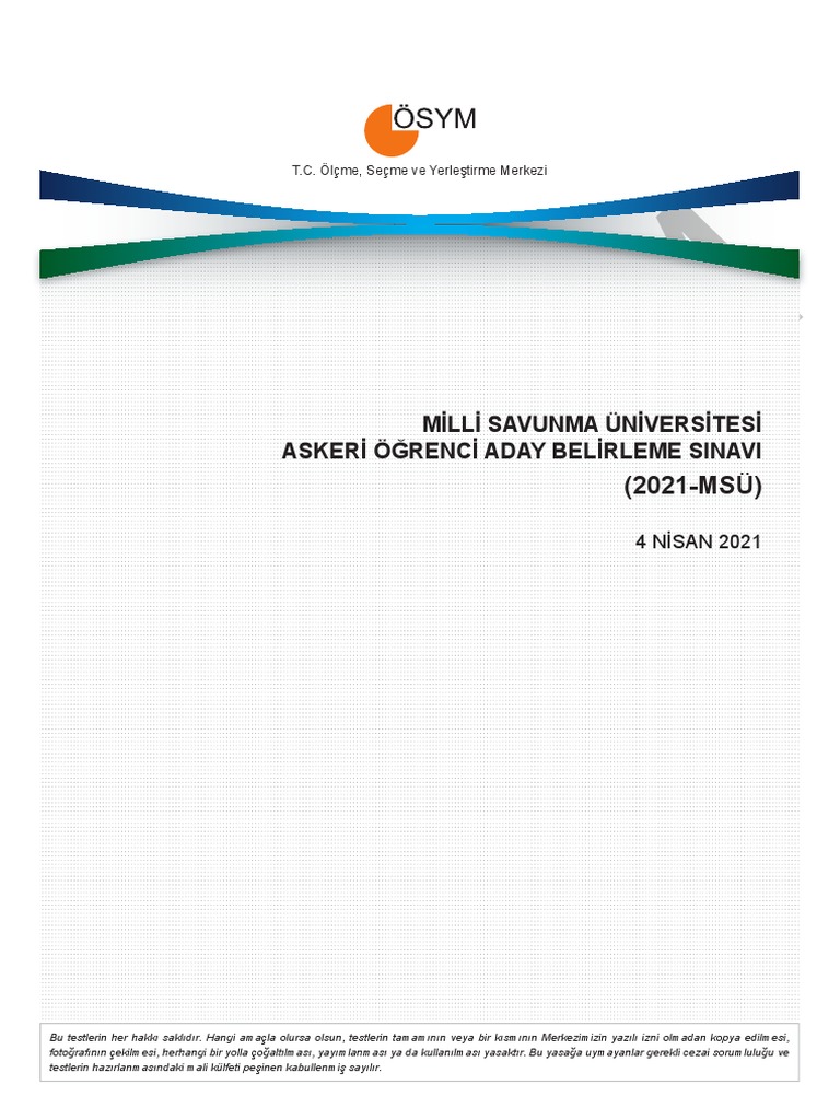 2021 MSU Sorular | PDF