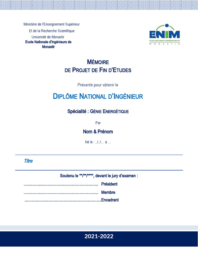 Template PFE DGEN | PDF | Microsoft Word | Mise en page