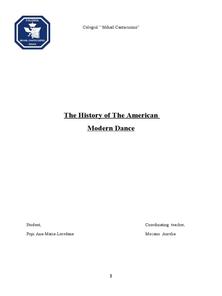 The History of The American Modern Dance | PDF | Dances | Choreography