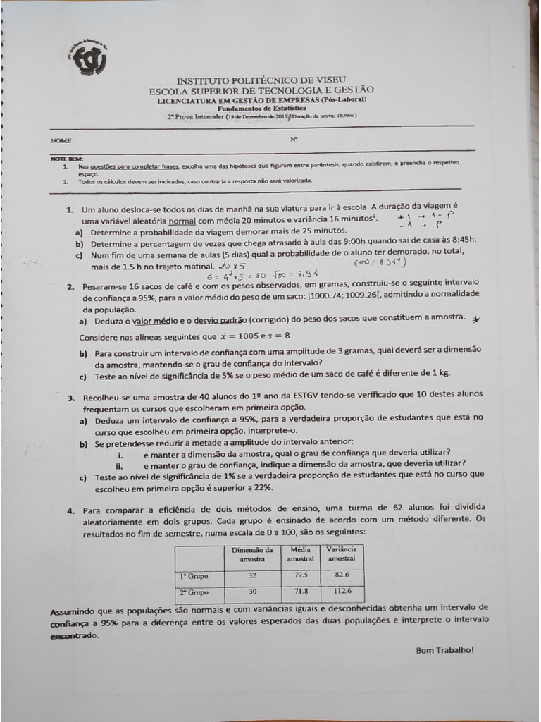 Sebenta Estatistica | PDF