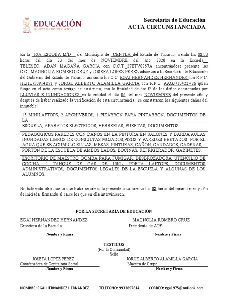 Acta Circunstanciada 2020g | PDF