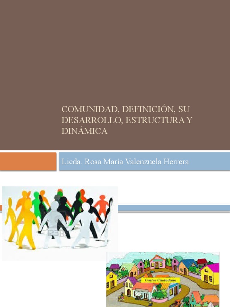 Comunidad, Definición, Su Desarrollo, Estructura | PDF | Comunidad