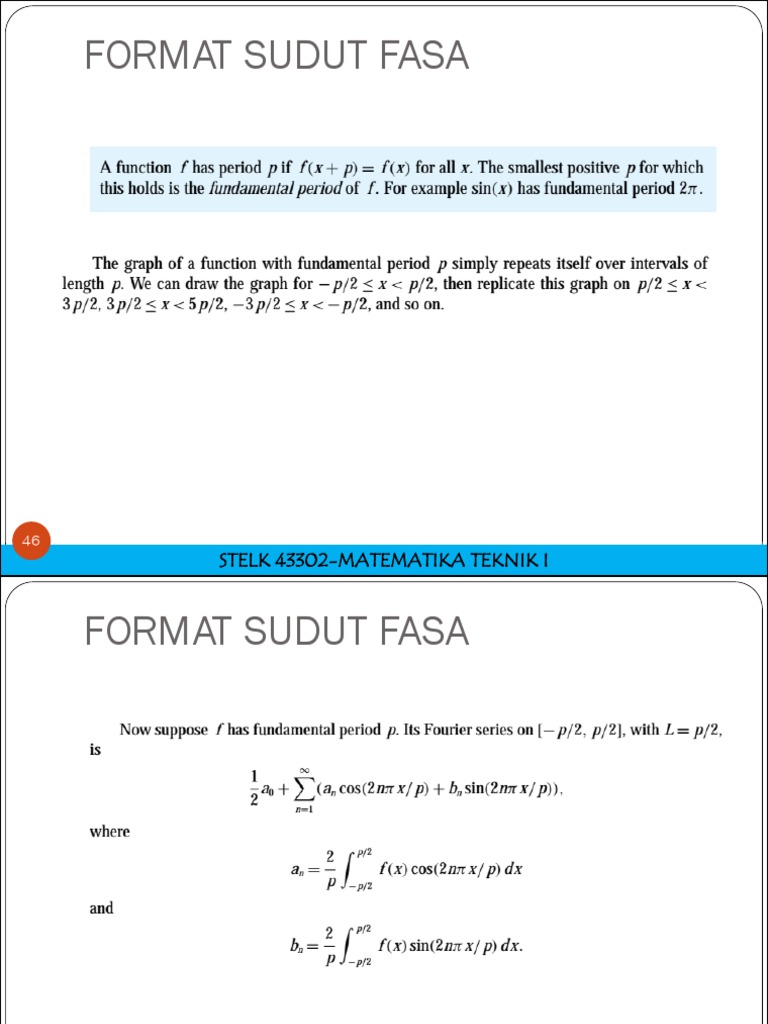 5 Matek 1 Deret Fourier Bagian 2 | PDF