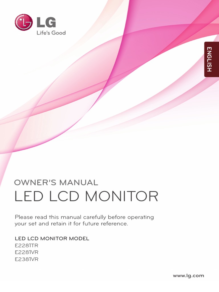 Led LCD Monitor: Owner'S Manual | PDF | Computer Monitor | Display Resolution