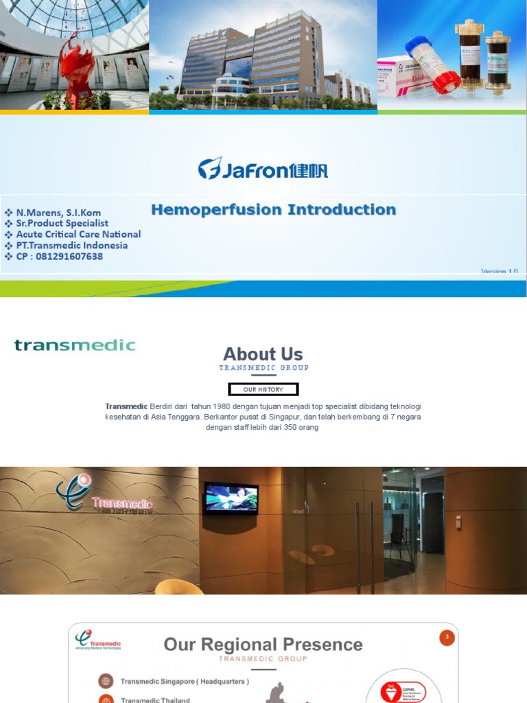 Hemoperfusion by Jafron Presentation | PDF