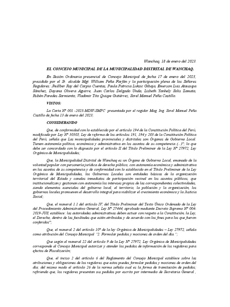 Wancha 25 | PDF | Gobierno local | Justicia