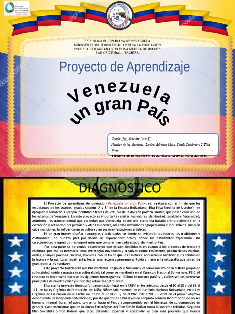 Proyecto Venezuela 4to | PDF | Venezuela | Aprendizaje