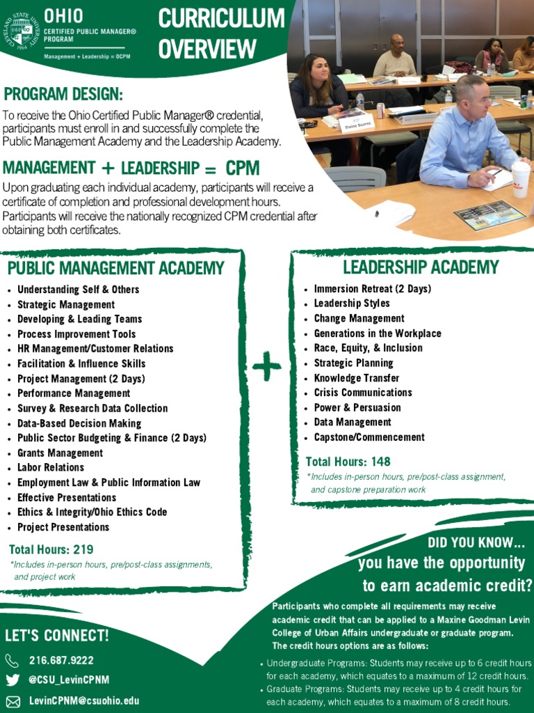 OCPM Curriculum-Overview | PDF | Course Credit | Leadership