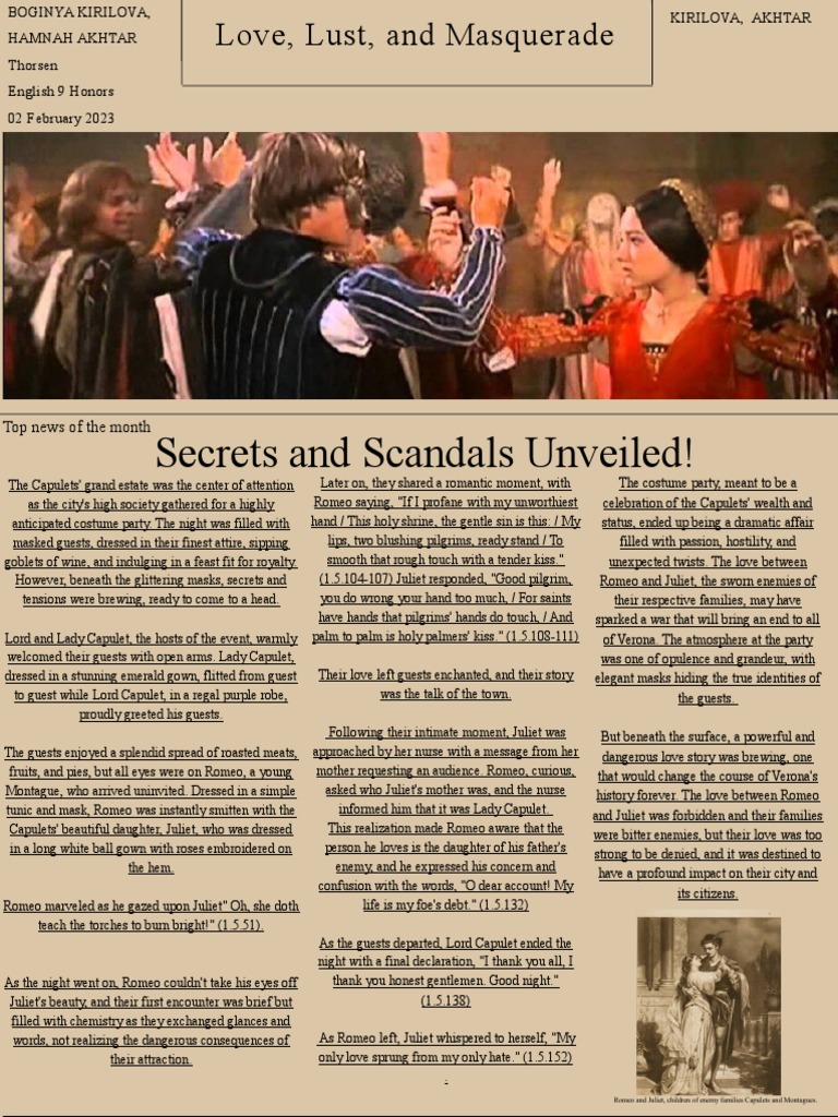 Love, Lust, and Masquerade Secrets and Scandals Unveiled! | PDF ...