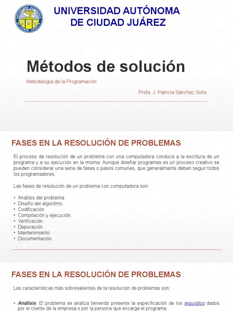 P1-2 Metodos de Solución | PDF | Algoritmos | Lenguaje de programación