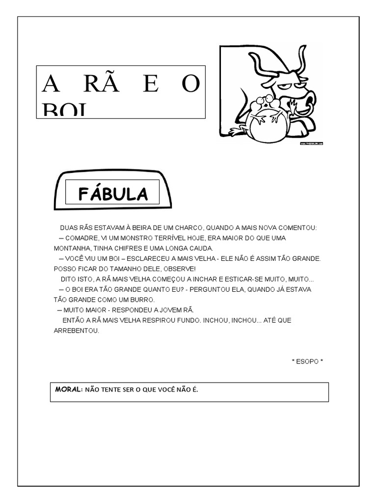 A Rã E O BOI: Fábula | PDF