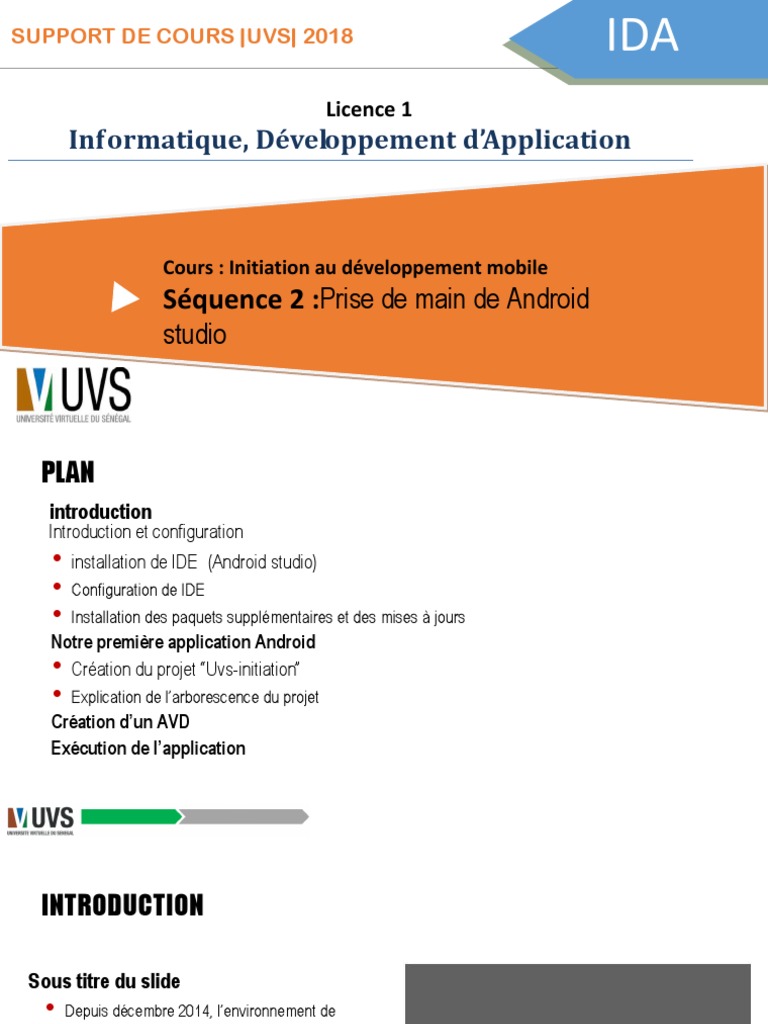 Sequence 2 Prise de Main de Androide Studio | PDF | Android (Système d ...