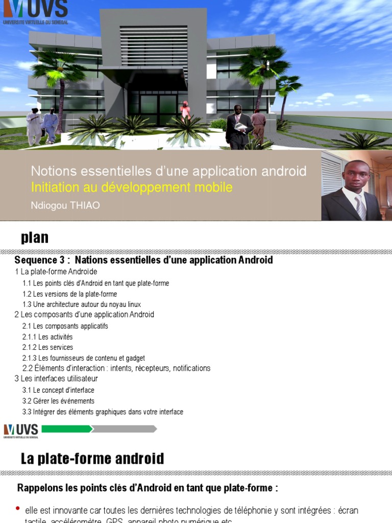 Sequence 3 Notions Essentielle Dune Application Android | PDF | Android (Système d'exploitation ...