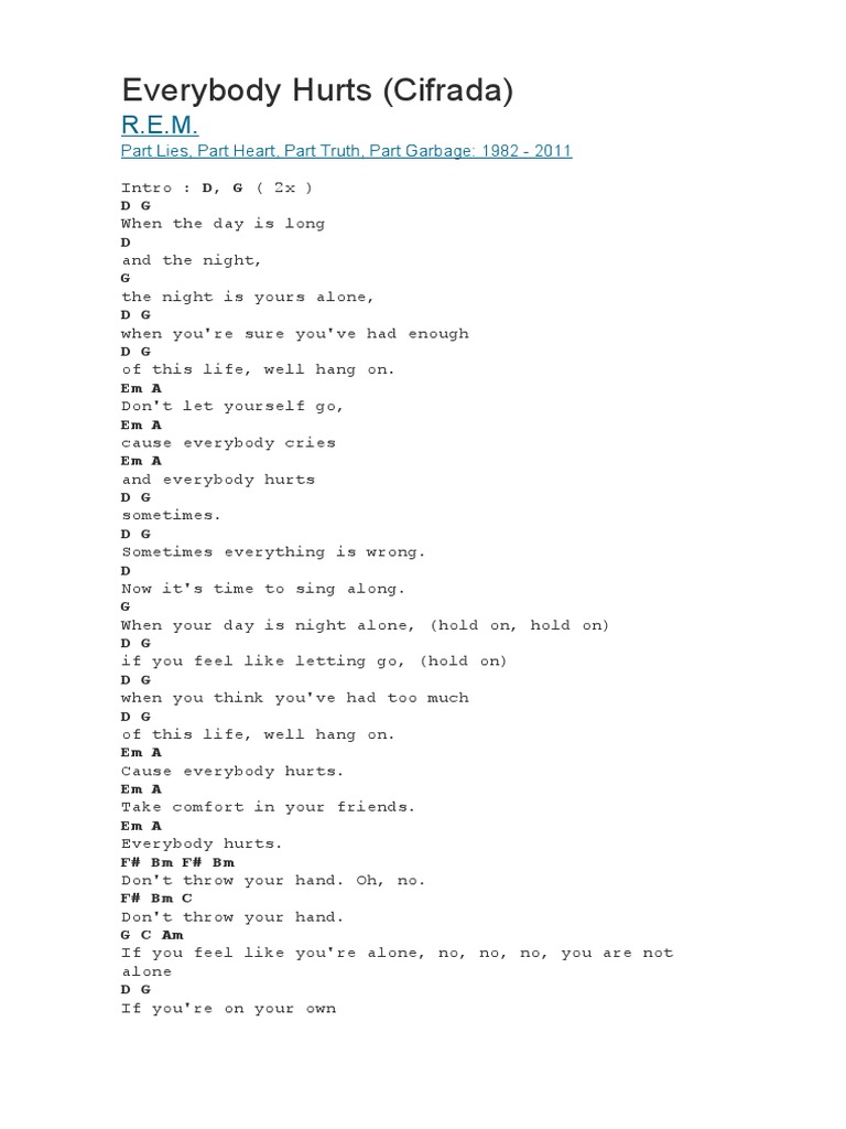 Everybody Hurts | PDF