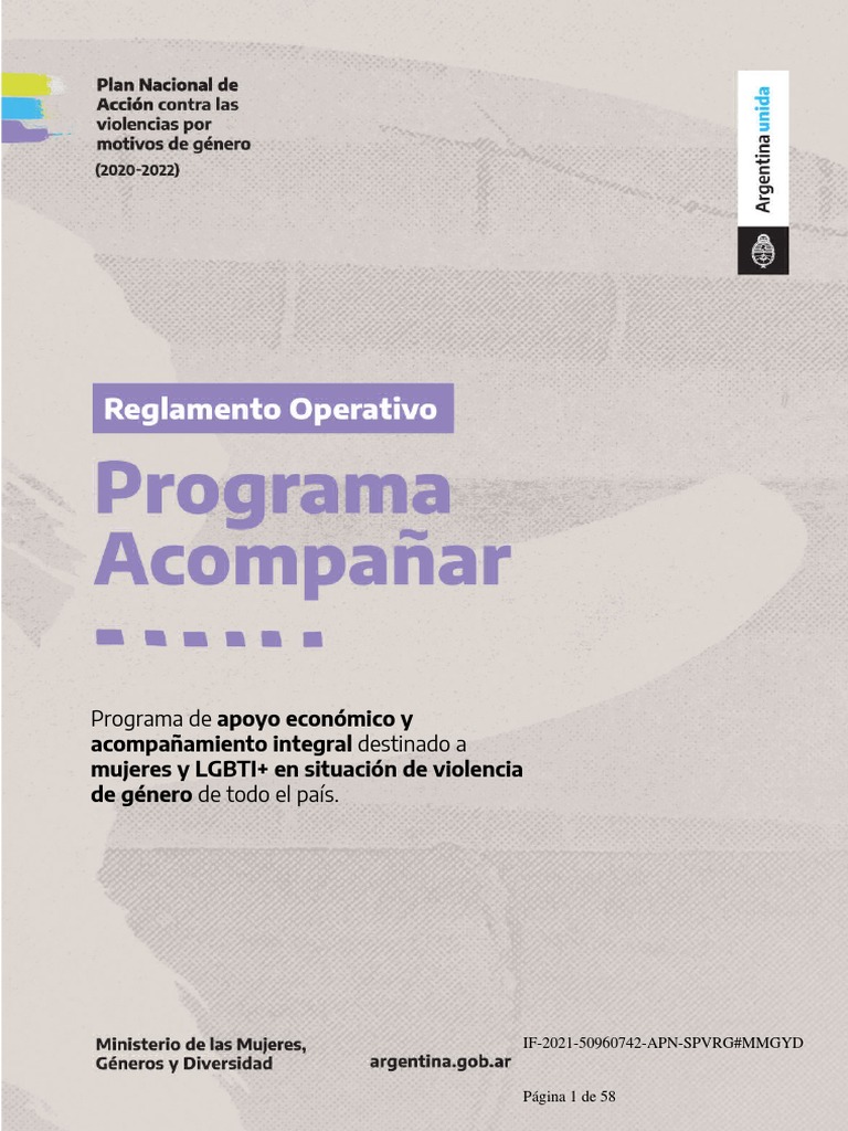 Reglamento Operativo Del Programa Acompañar | PDF | Riesgo | Pensión