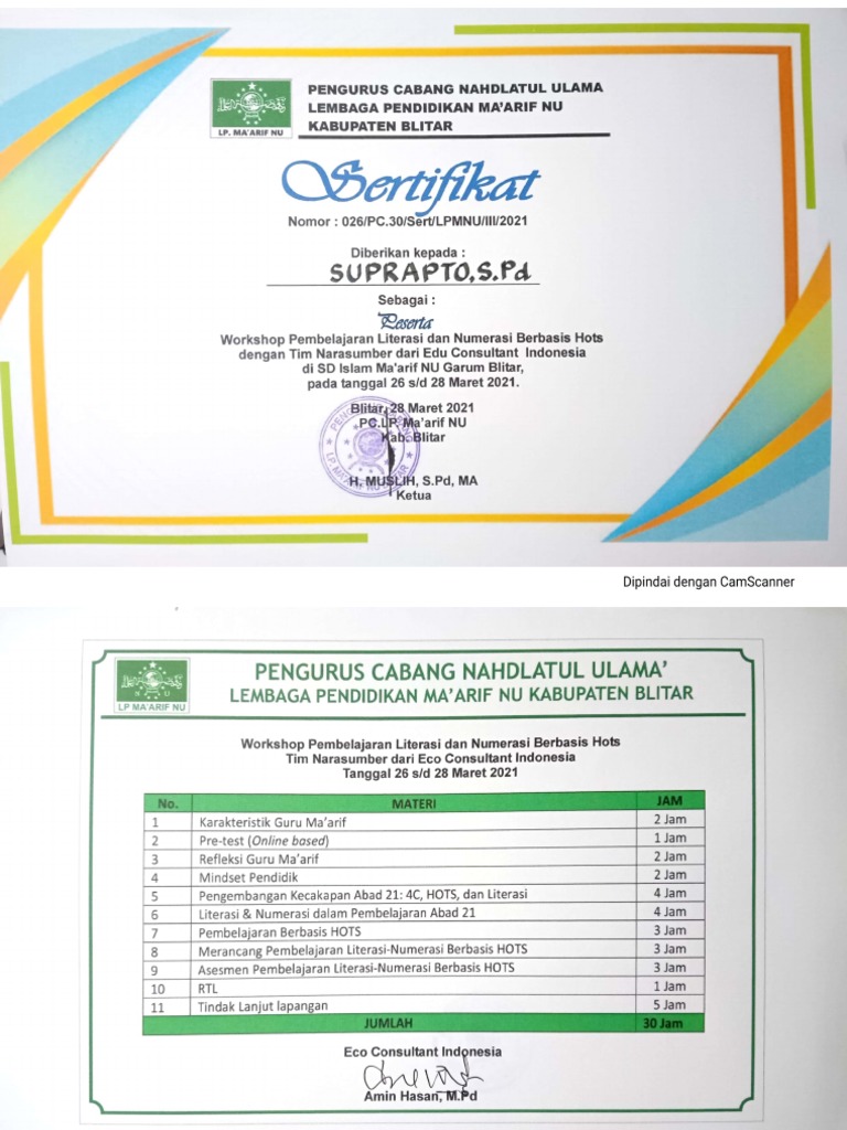 Workshop Literasi Numerasi | PDF