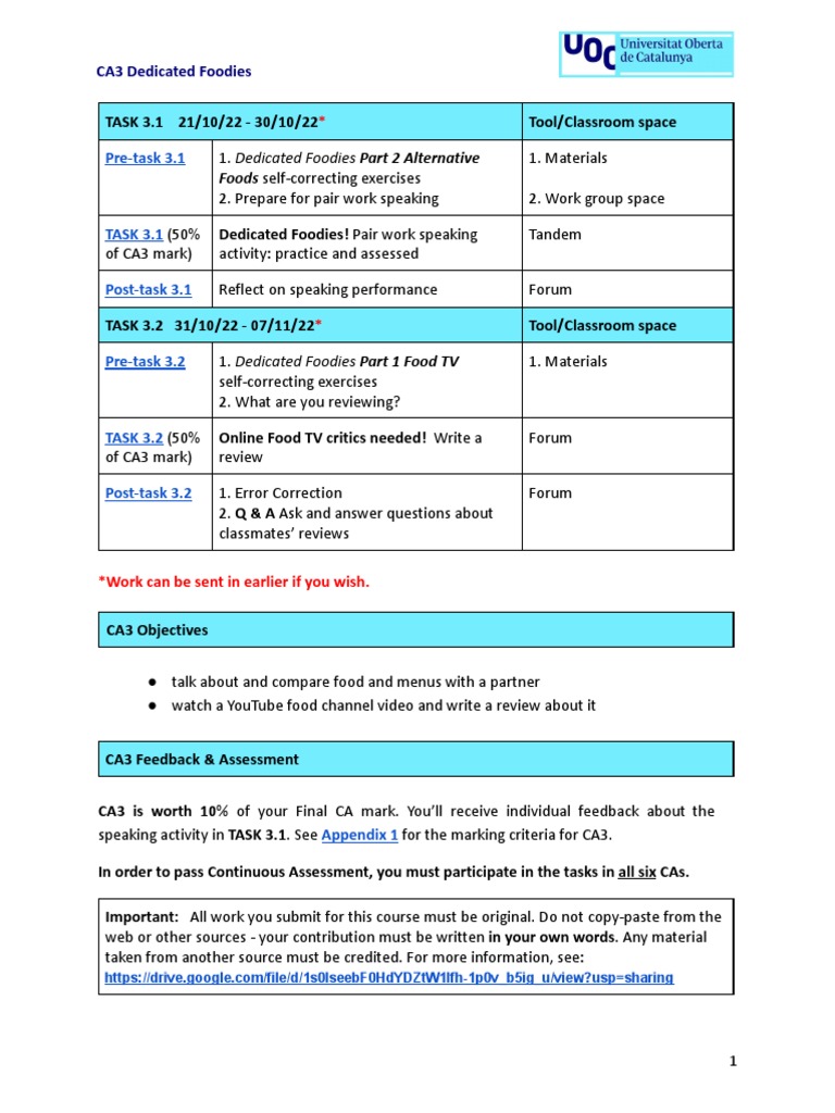 CA3 DedicatedFoodies IM1 20221 | PDF | Question | You Tube