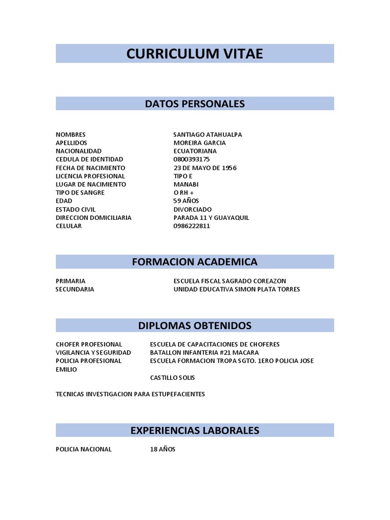 Curriculum Vitae | PDF