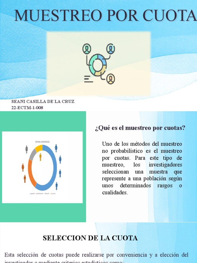 Muestreo Por Cuotas | Descargar gratis PDF | Muestreo (Estadísticas ...