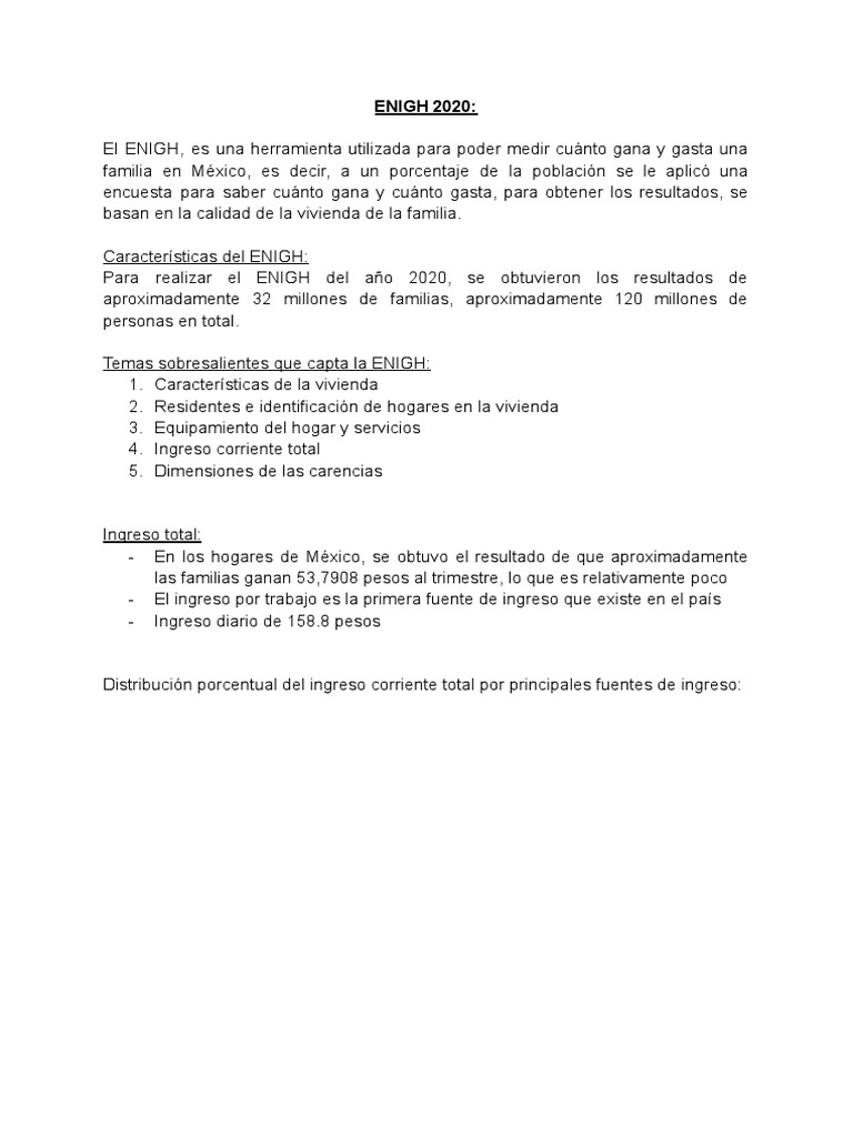 Enigh 2020 | PDF | México