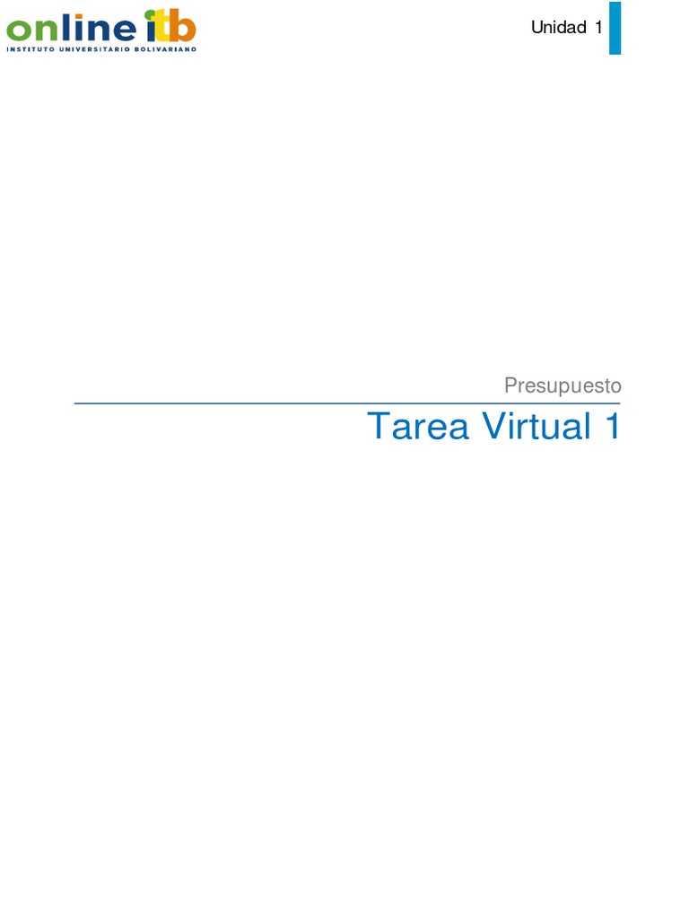 Tarea Virtual 1 PRESUPUESTO | PDF | Presupuesto | Impuestos