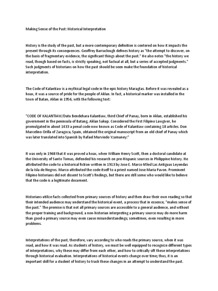 The Sense of History Chapter 3 | PDF | Philippines