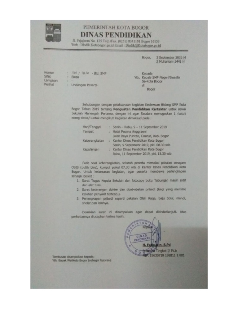 Undangan Pelatihan Penguatan Pendidikan Karakter | PDF Undangan Pelatihan Penguatan Pendidikan Karakter | PDF