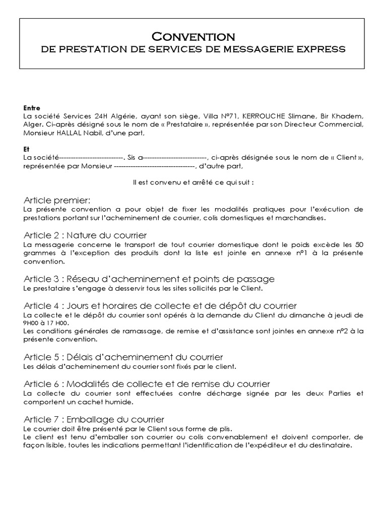 Modele Convention | PDF