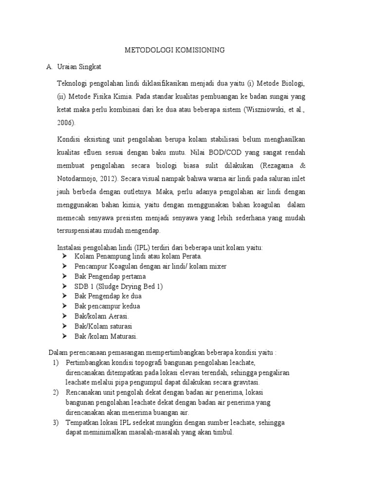 Metodologi Komisioning | PDF