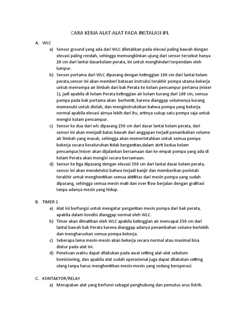 Cara Kerja Alat | PDF