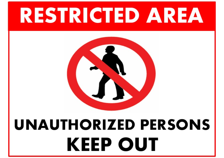 Restricted Area Sign | PDF