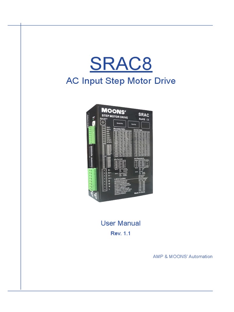 SRAC8 UserManual EN20210610 | PDF | Electric Motor | Amplifier