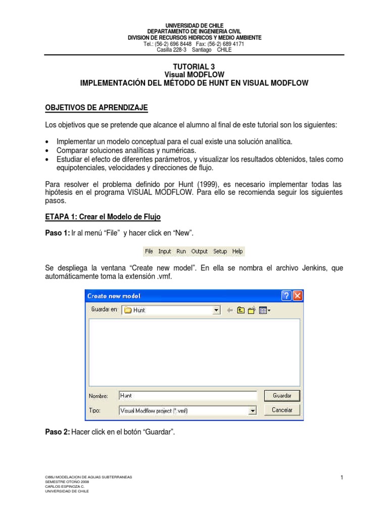 Tutorial Visual Modflow Flex | PDF | Tecnología Ambiental | Agua