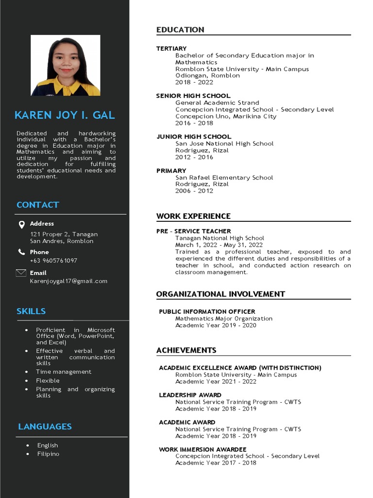 Karen Joy Gal Resume | Download Free PDF | Schools | Teachers