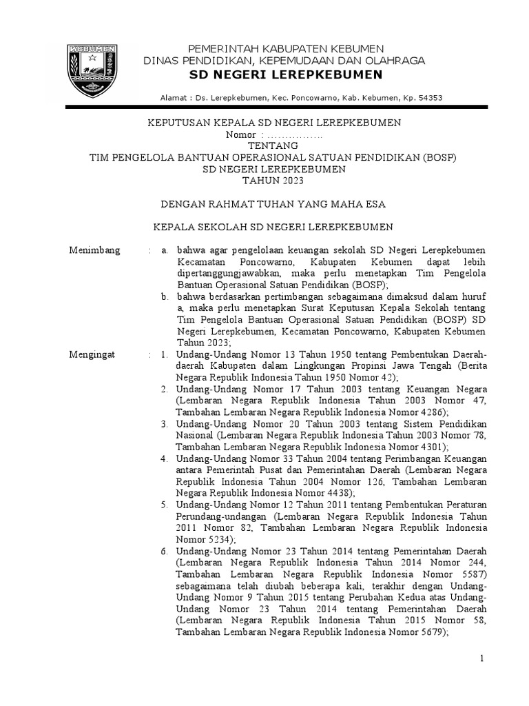 SK Tim Bosp Lerep 2023 | PDF