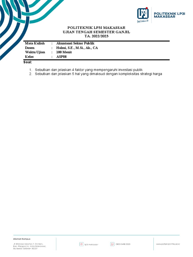 UTS-ASP08 Sektor Publik | PDF